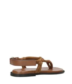 SEMICOUTURE Knot-detailed Leather Sandals