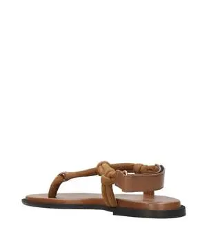 SEMICOUTURE Knot-detailed Leather Sandals