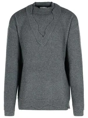 LANEUS Wool-blend Sweater - Grey