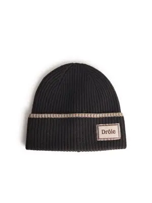 Drole De Monsieur Merino Wool Beanie - Brown
