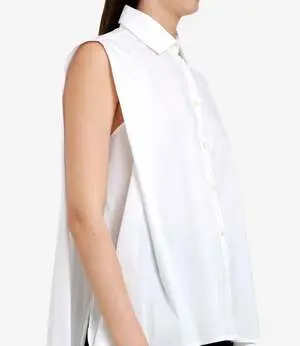 SEMICOUTURE Sleeveless Button-down Shirt
