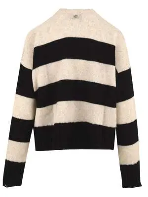 ANIYE BY Striped Cropped Pullover Sweater