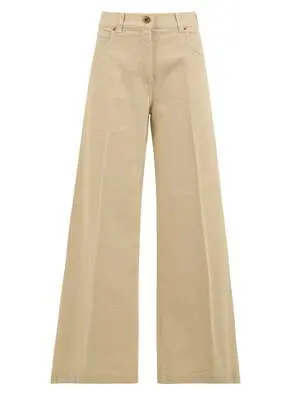 Aspesi Cotton Denim Flared Pants