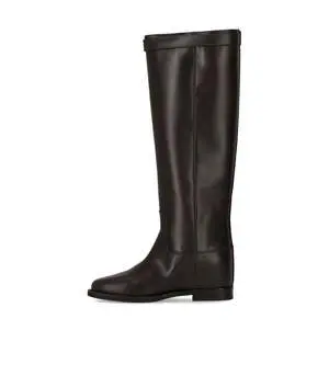VIA ROMA 15 High Boots With Padlock - Brown