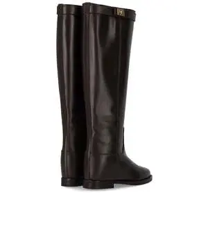 VIA ROMA 15 High Boots With Padlock - Brown