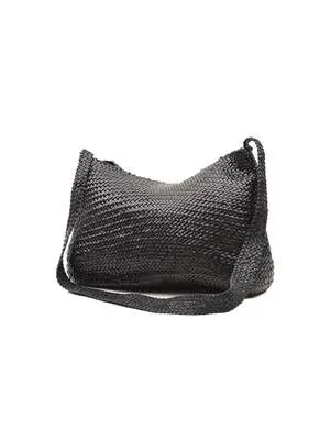 Dragon Diffusion Woven Leather Shoulder Bag - Black