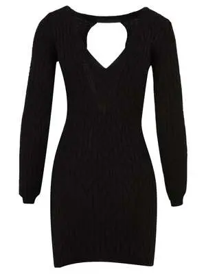 AKEP Rib-knit Midi Dress With Cut-out Detail