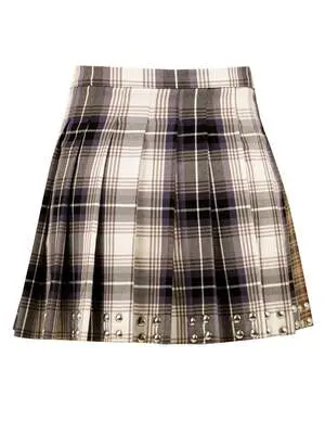 AKEP Check Pleated Mini Skirt
