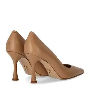 SERGIO LEVANTESI Leather Pointed-toe Pumps - Beige