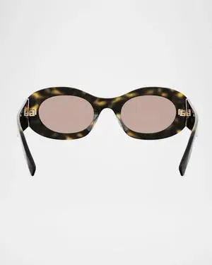 BVLGARI Divas' Dream 50mm Oval Sunglasses Dark Havan