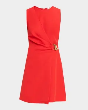Shoshanna Lily Sleeveless Wrap-front Mini Dress