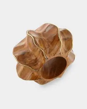 KIM SEYBERT Twist Napkin Ring - Brown