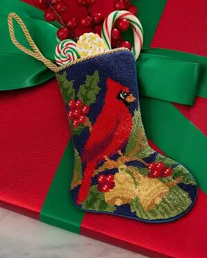 BAUBLE STOCKINGS X SAINTY NELSEN Remembrance Cardinal" Mini Bauble Stocking - Noclr