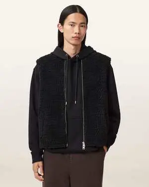 ALLSAINTS Otis Sherpa Vest - Black