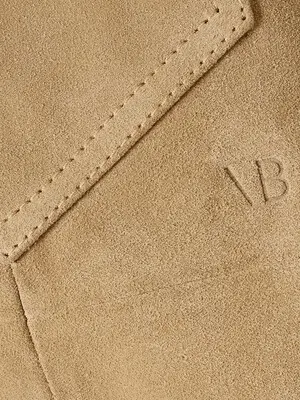 Victoria Beckham Suede Button-up Shirt - Neutrals