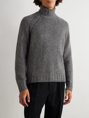 Zegna Cashmere And Wool-blend Rollneck Sweater