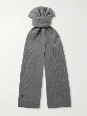 Polo Ralph Lauren Ribbed Wool Beanie And Scarf Set