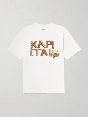 Kapital Printed Cotton-jersey T-shirt - Brown