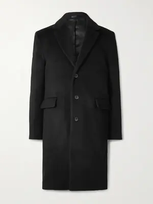 Mr P. Wool And Cashmere-blend Coat - Black