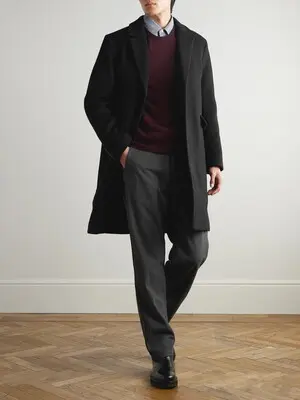 Mr P. Wool And Cashmere-blend Coat - Black