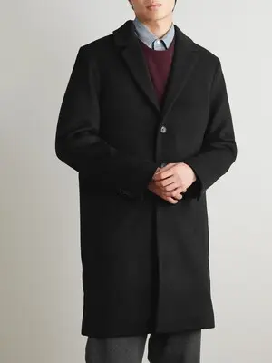 Mr P. Wool And Cashmere-blend Coat - Black