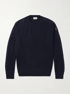 Moncler Logo-appliquéd Wool Sweater - Blue