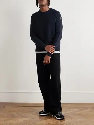 Moncler Logo-appliquéd Wool Sweater