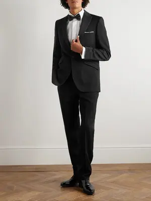 FAVOURBROOK Hampton Slim-fit Grosgrain-trimmed Wool Tuxedo Jacket