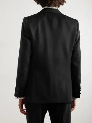 FAVOURBROOK Hampton Slim-fit Grosgrain-trimmed Wool Tuxedo Jacket