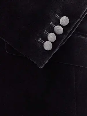 FAVOURBROOK Slim-fit Double-breasted Cotton-velvet Tuxedo Jacket