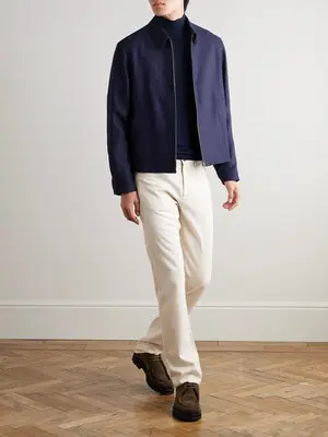 Canali Wool Rollneck Sweater - Blue