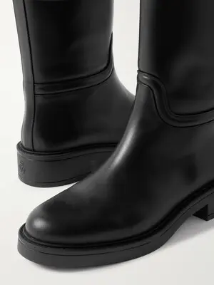STUART WEITZMAN Celia Riding Leather Knee Boots - Black