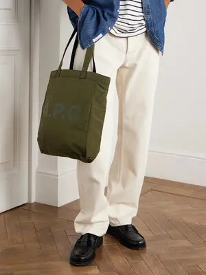 A.p.c. Logo-print Reversible Quilted Tote Bag