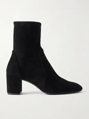STUART WEITZMAN Yuliana Suede Ankle Boots - Black