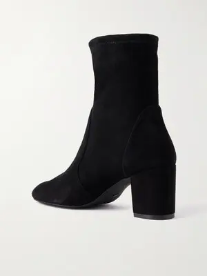 STUART WEITZMAN Yuliana Suede Ankle Boots - Black