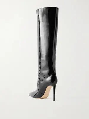 Paris Texas 105 Patent Leather Knee Boots - Black