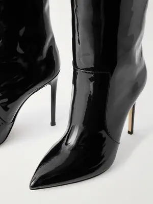 Paris Texas 105 Patent Leather Knee Boots - Black