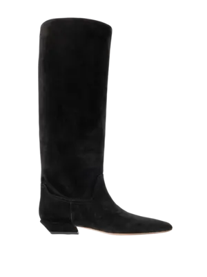 Paris Texas Bettina Suede Knee Boots - Black