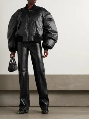 Rick Owens Cal Coated Cotton-blend Bomber Jacket
