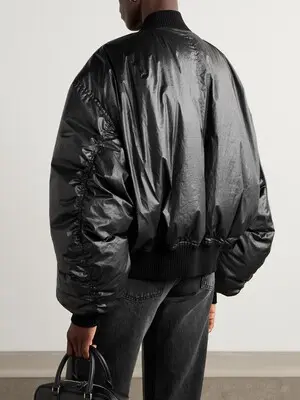 Rick Owens Cal Coated Cotton-blend Bomber Jacket