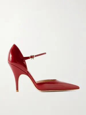 GIANVITO ROSSI Nuit 95 Patent-leather Pumps - Red