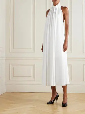 Givenchy Open-back Draped Cady Halterneck Maxi Dress