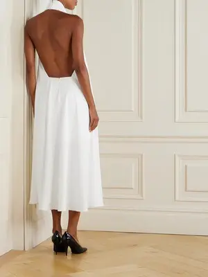 Givenchy Open-back Draped Cady Halterneck Maxi Dress
