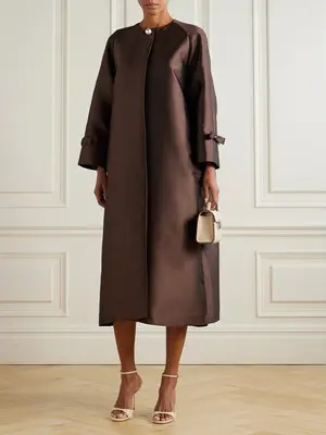 Bernadette David Satin-twill Coat - Brown