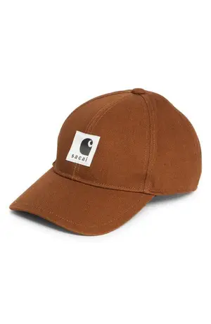 Sacai X Carhartt Wip Duck Canvas Baseball Cap - Dark Beige