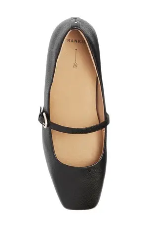 FRANKIE4 Hepburn Mary Jane Flat - Black Tumbled