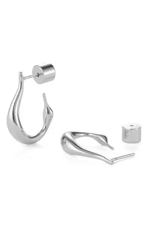 Jenny Bird Mini Collette Hoop Earrings High Polish Silver