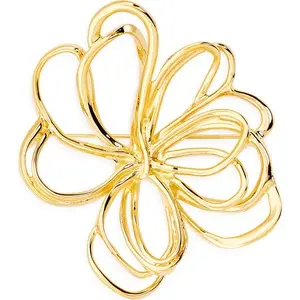 Oscar De La Renta Large Wire Flower Brooch
