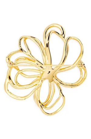 Oscar De La Renta Large Wire Flower Brooch