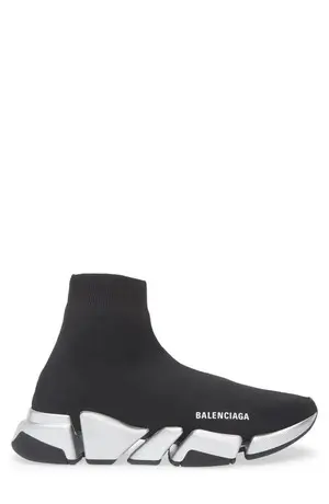 Balenciaga Speed 2.0 Lt Sock Sneaker - Black/silver